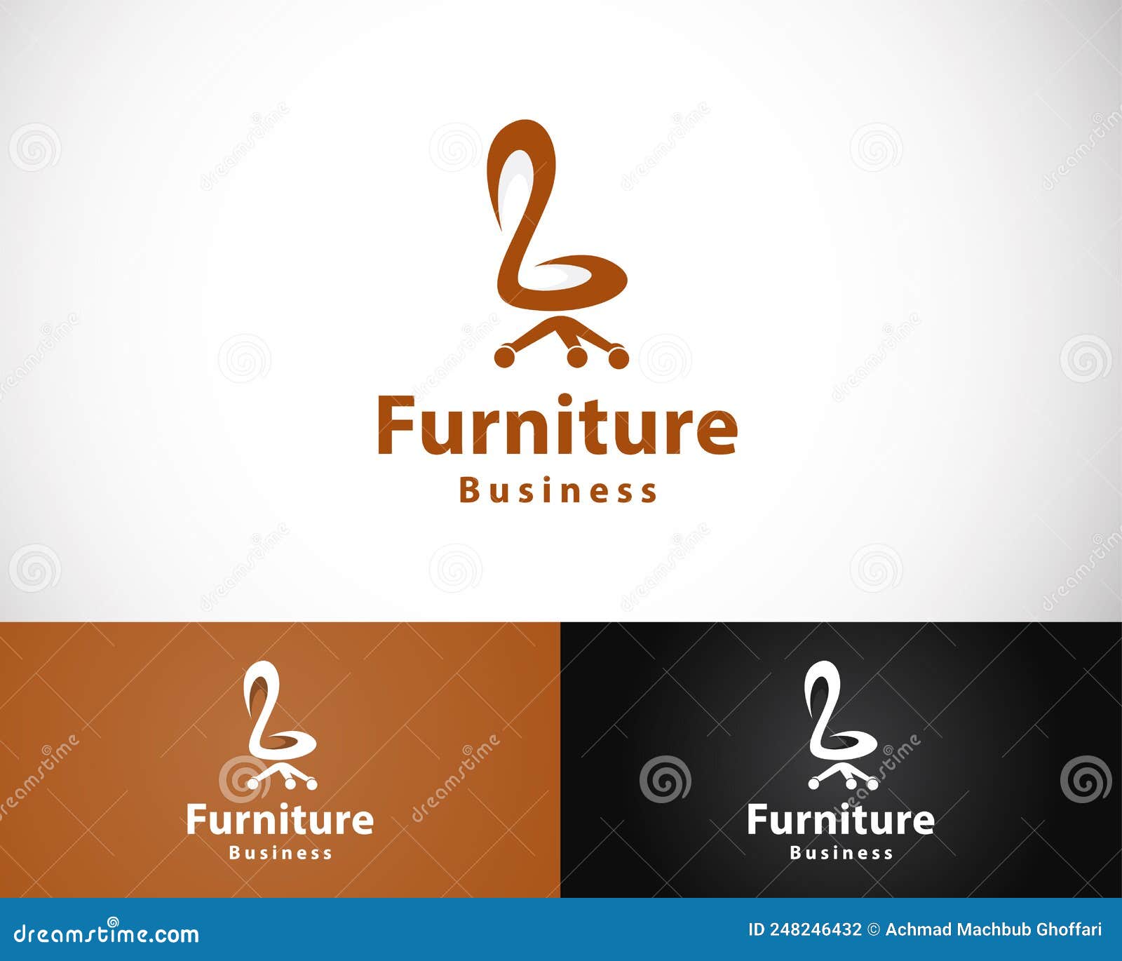 Furniture Logo Creative Chair Vector Design Template Brand Stock ...