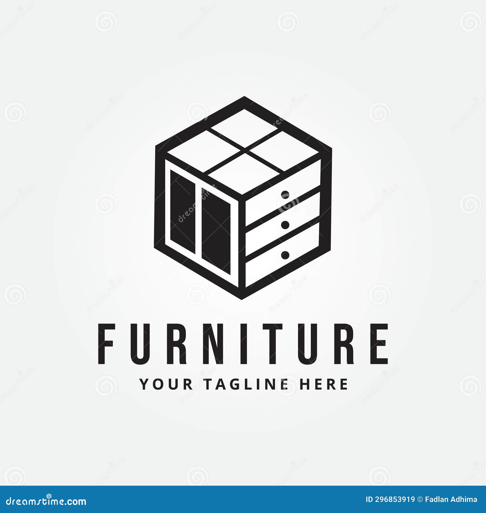 Furniture with Drawer Logo Icon Design Vector Illustration Stock ...
