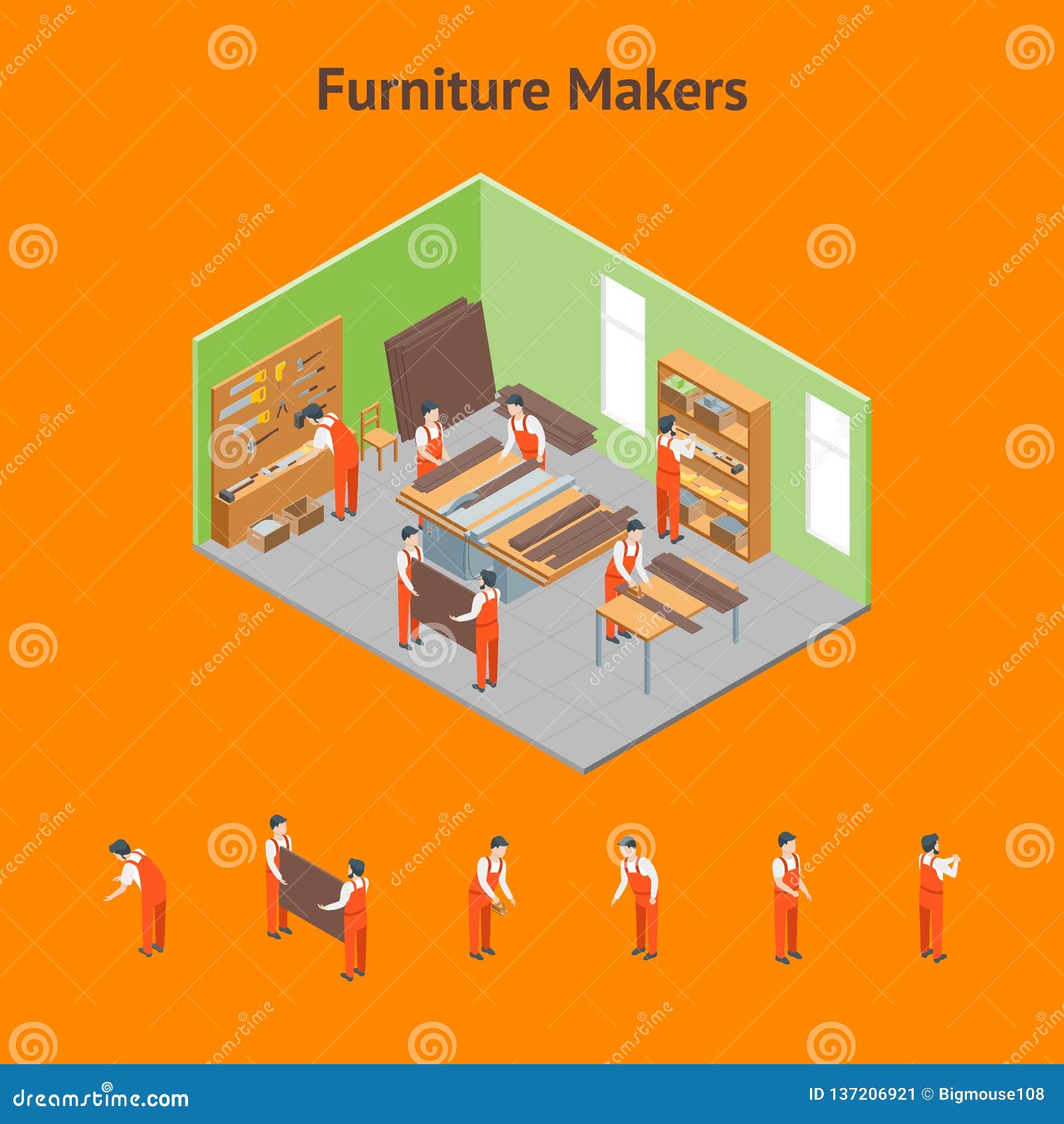 Furniture Makers Isometric Flowchart Cartoon Vector | CartoonDealer.com ... Furniture Makers Isometric Flowchart Cartoon Vector | CartoonDealer.com ...