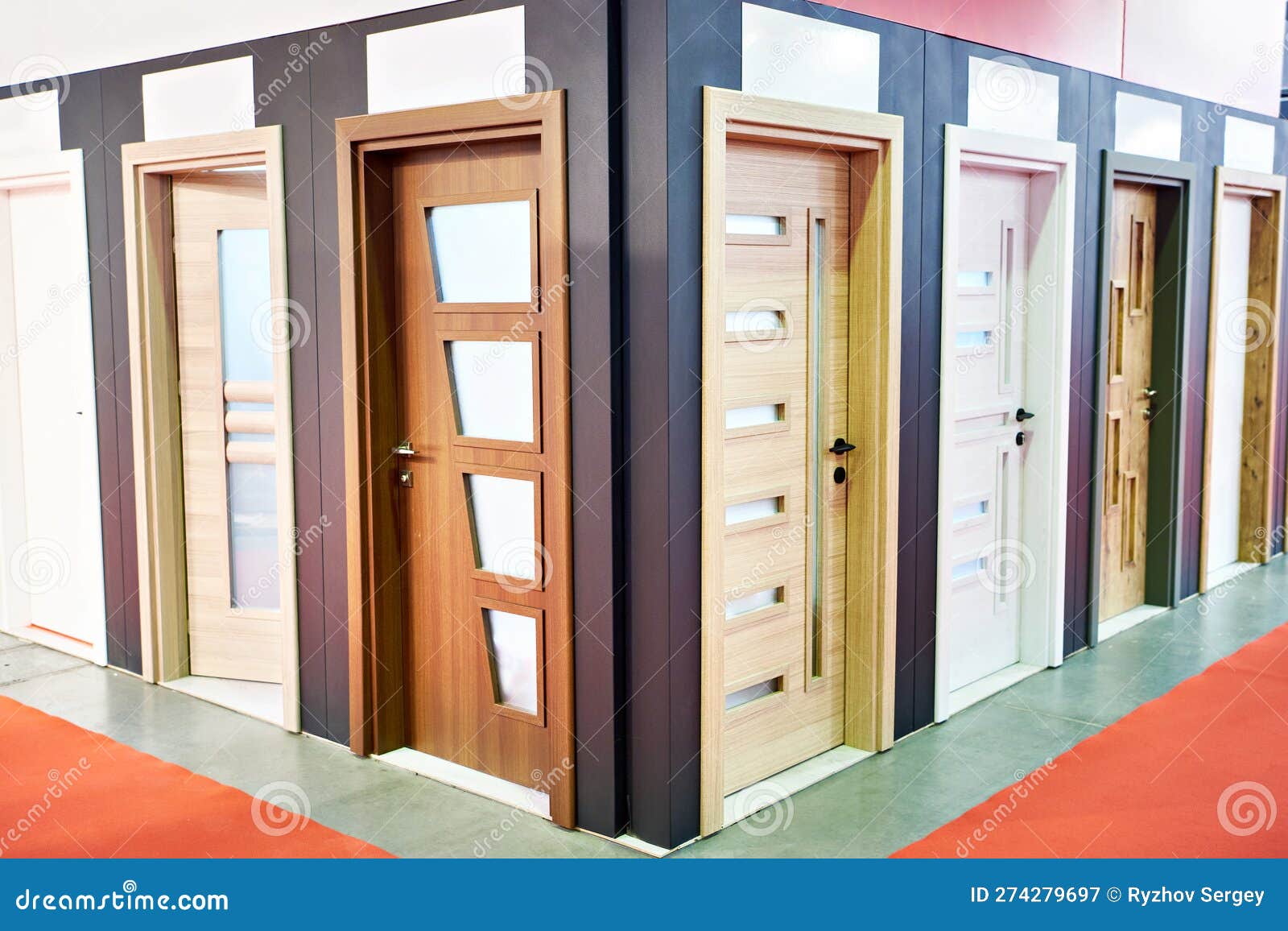 Furniture Panels and Doors in Store Stock Image - Image of interior ...