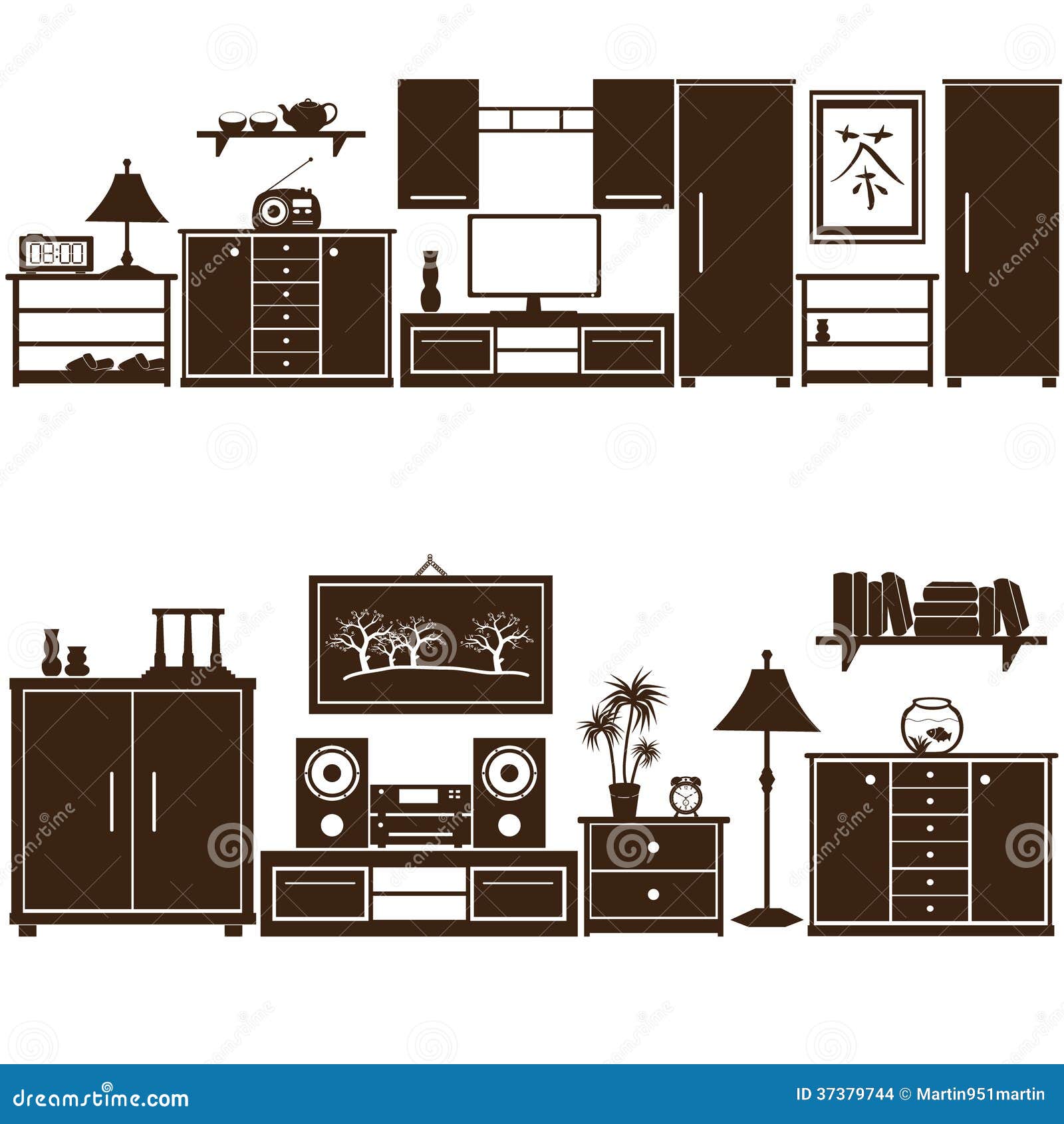 Furniture Sets Stock Illustrations – 322 Furniture Sets Stock ...