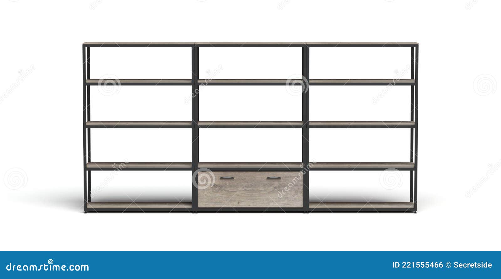 Furniture for Stores - Empty Shelves - White Background Stock ...