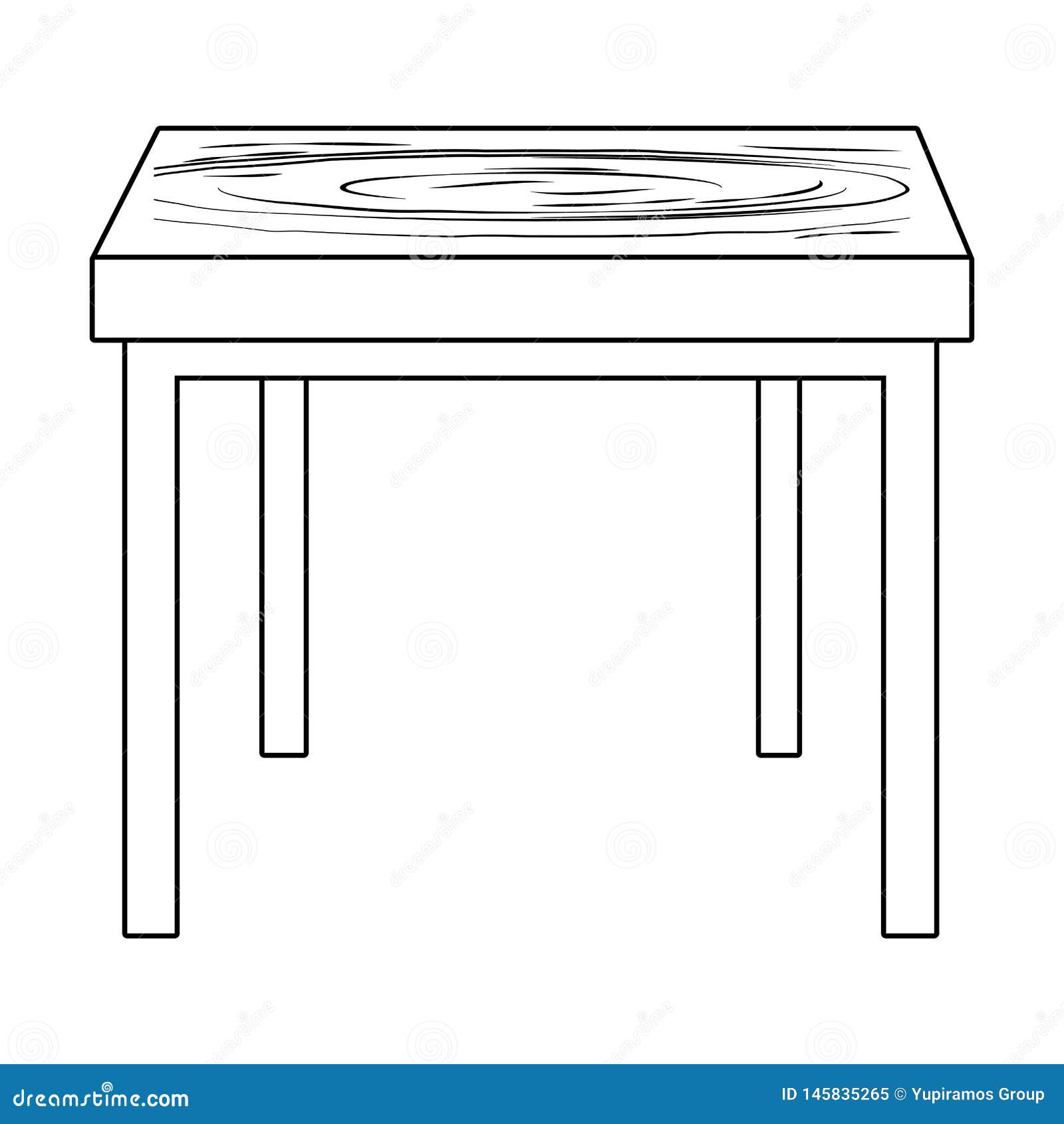 Furniture table cartoon stock vector. Illustration of home - 145835265