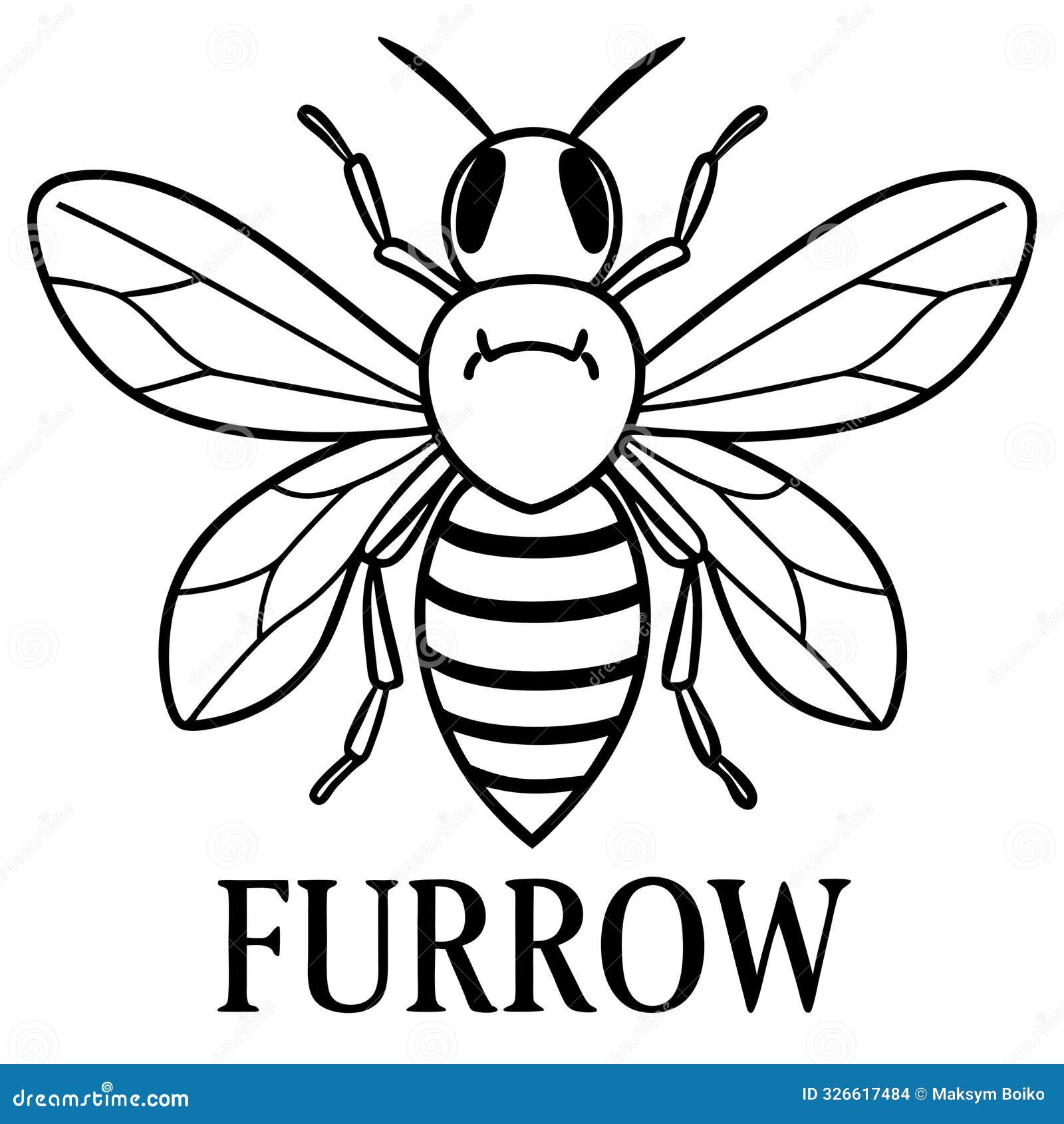 Furrow Bee Runs Icon Vector Stock Vector - Illustration of bird ...