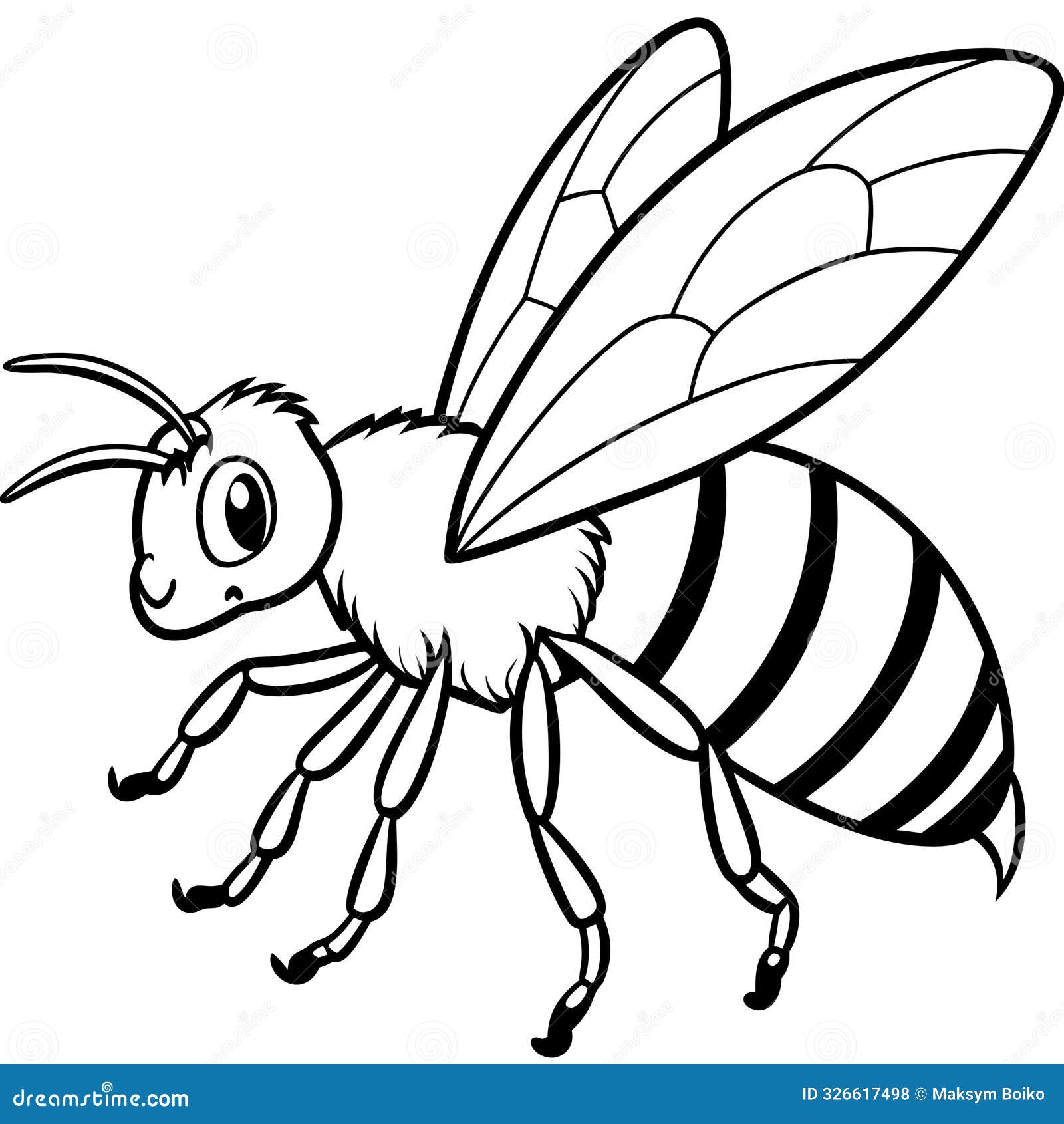 Furrow Bee Walks Icon Vector Stock Vector - Illustration of happy ...