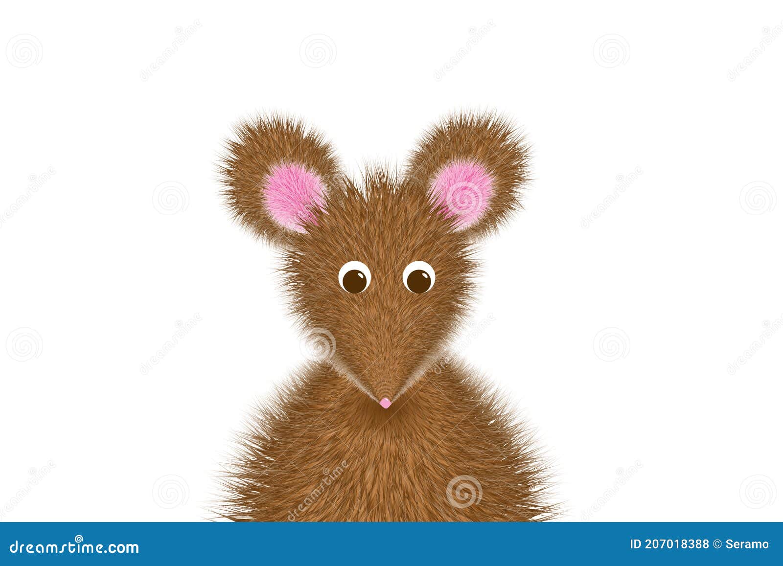 Hairy Brown Extinct Mammoth, Cartoon Ice Age Animal Illustration ...