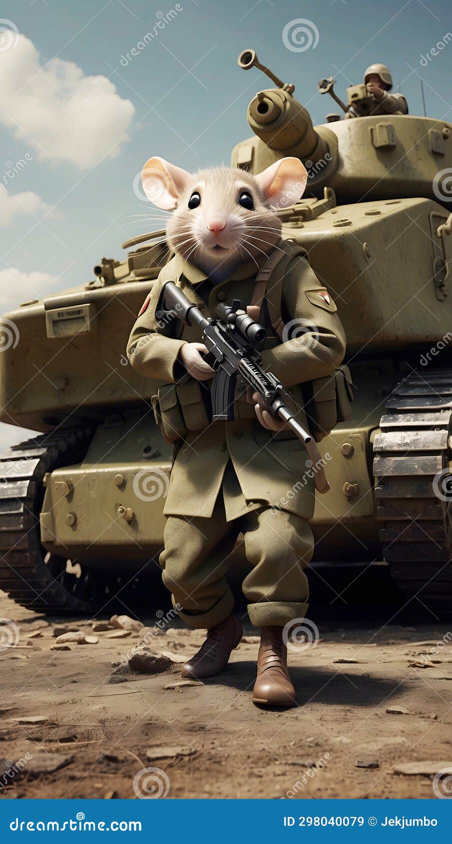 Furry Cadet: Mouse Chronicles Bravery in the Army Ranks Stock ...