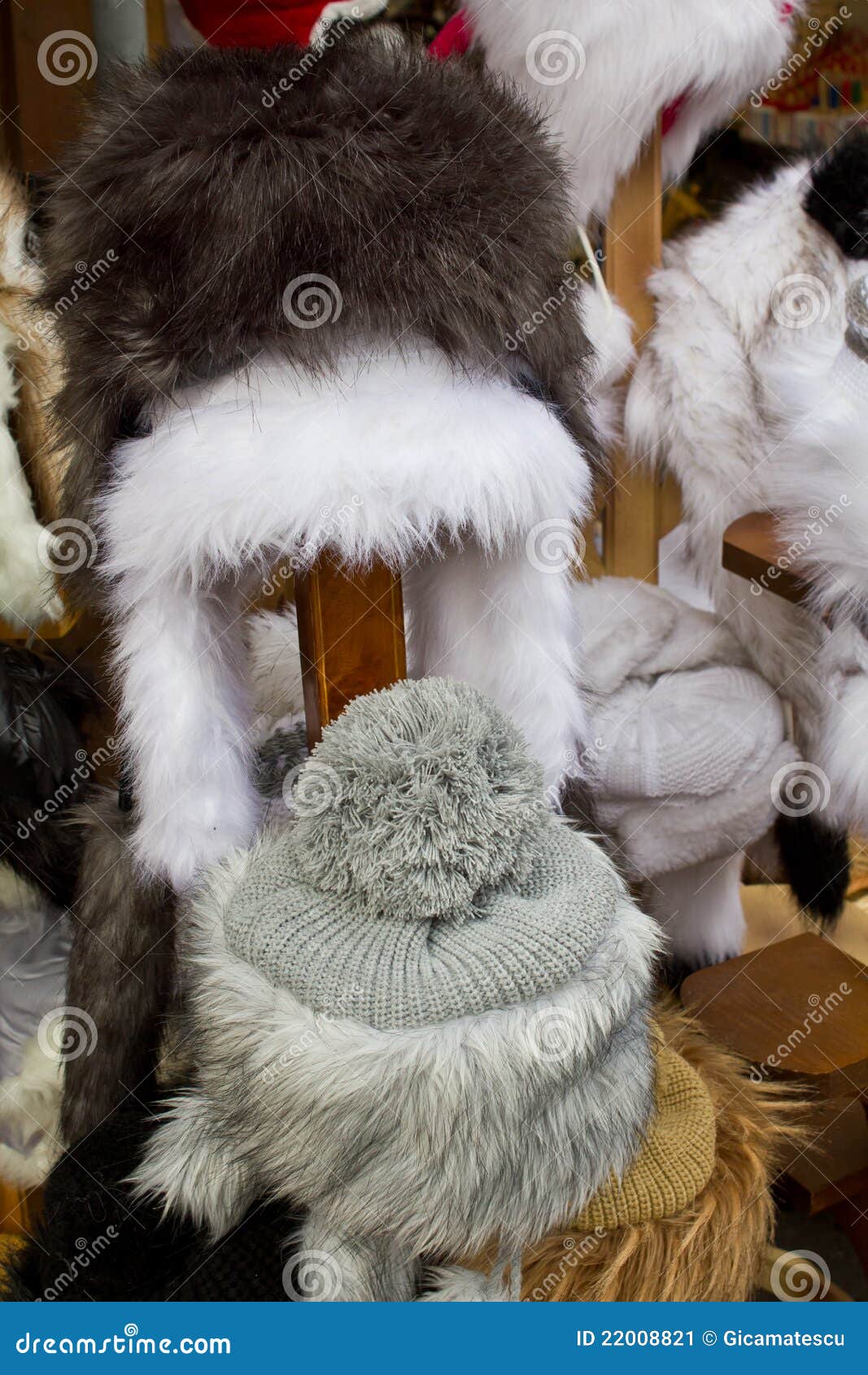 Furry hats stock image. Image of individual, fashion - 22008821