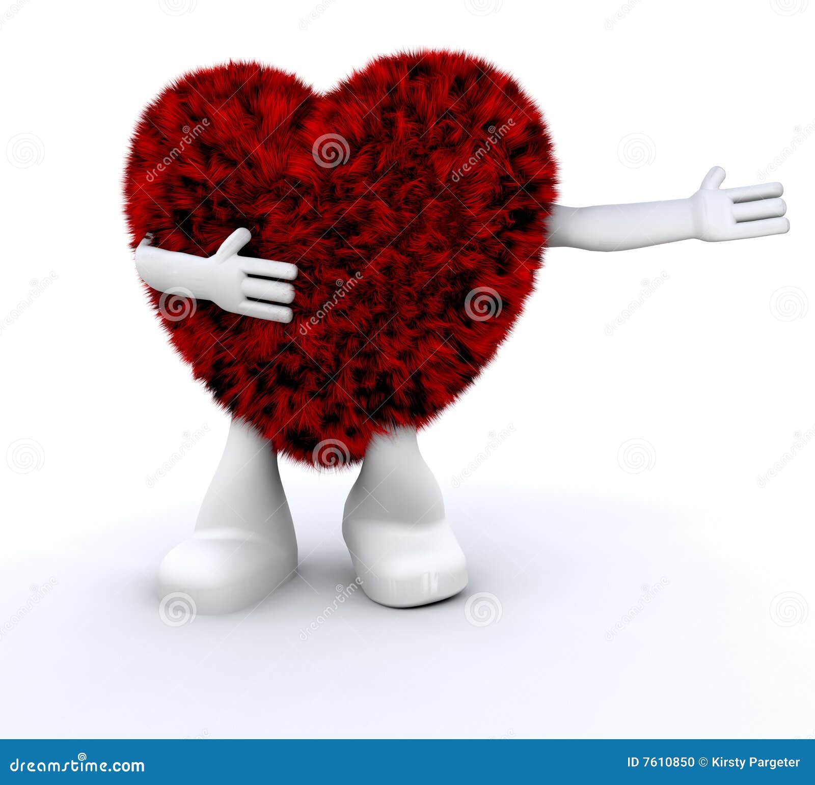 Furry heart dude stock illustration. Illustration of furry - 7610850
