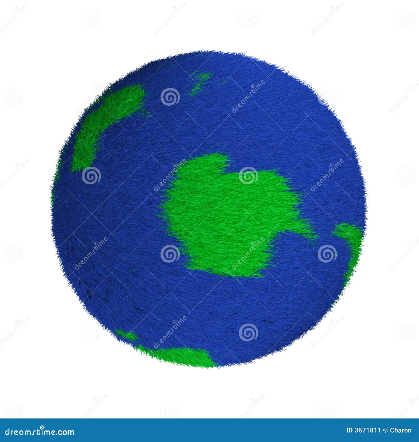 Furry Planet Earth Fun Fur Plush Stock Illustration - Illustration of ...