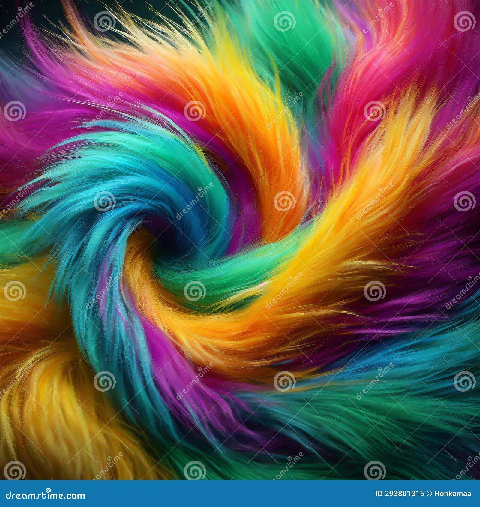 Furry rainbow twirls stock illustration. Illustration of modern - 293801315