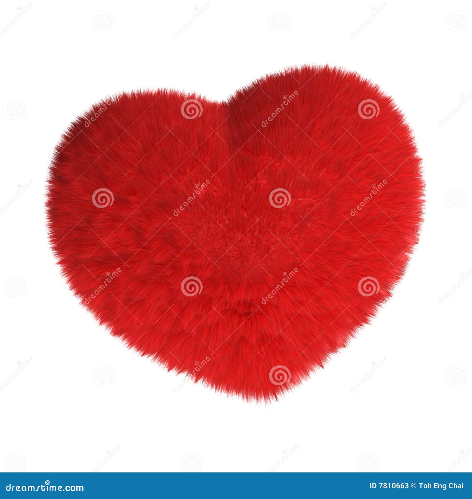 Furry red heart stock illustration. Illustration of hairy - 7810663