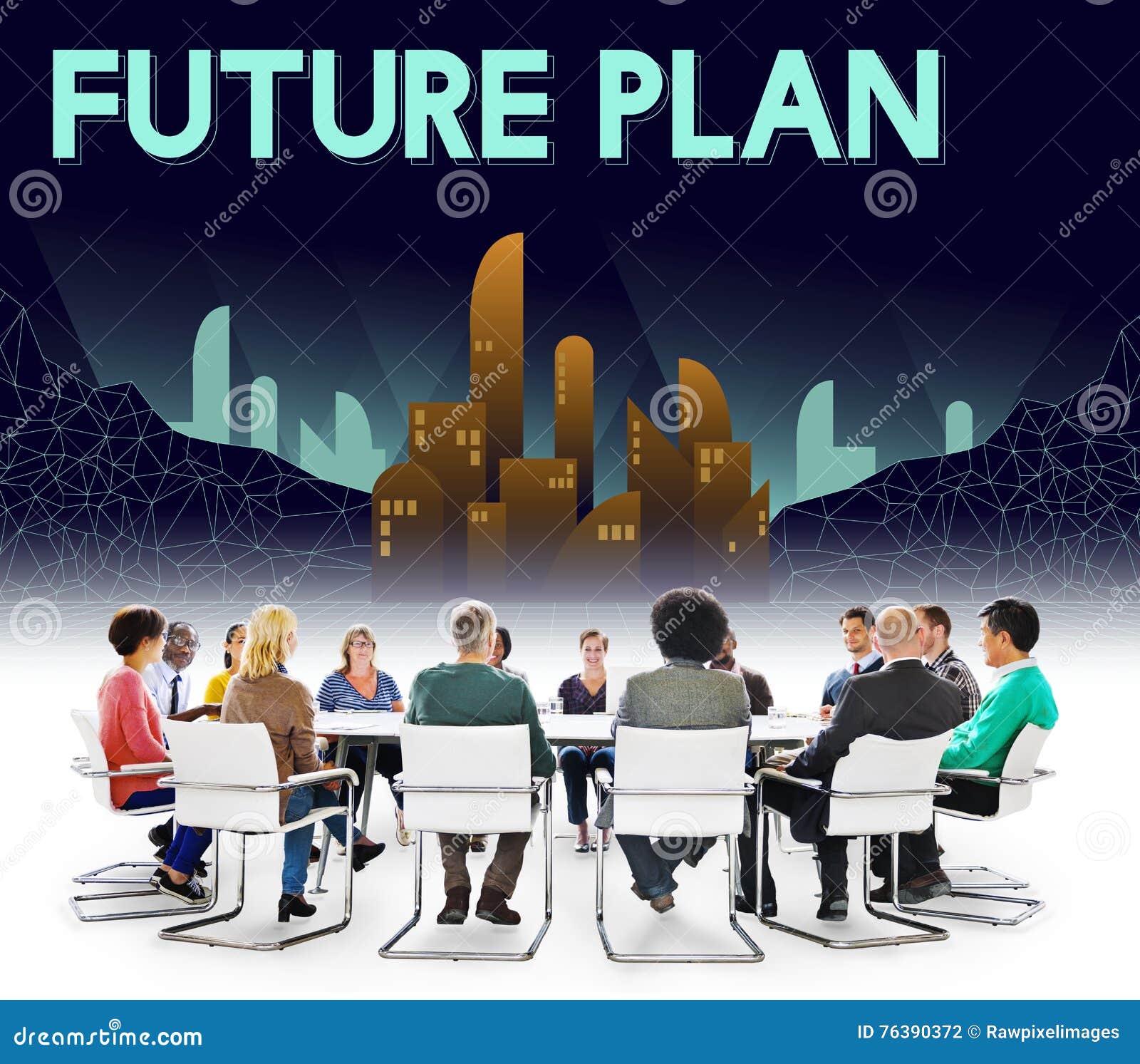 Furutistic Future Plan Urban Structure Concept Stock Photo - Image of ...