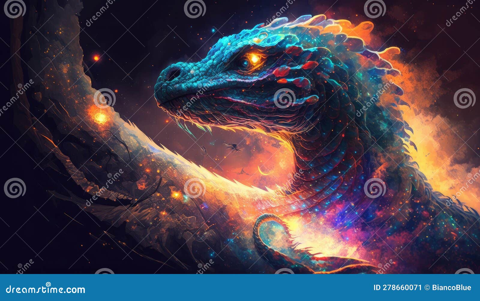 Fury of Fantasy Beast from Ancient Mythology Stock Image - Image of ...