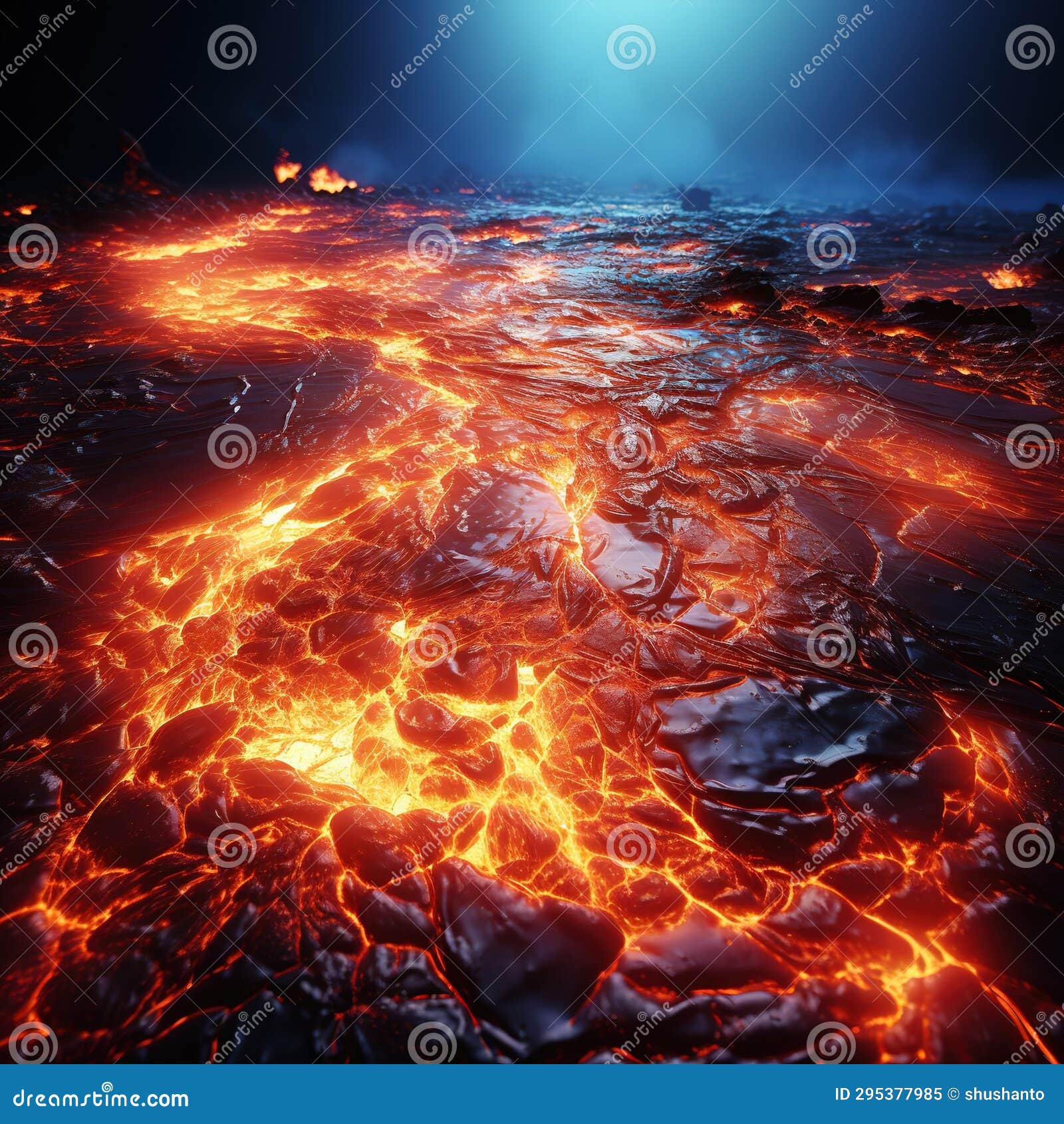 Fury of Lightening and Fire on a Fantasy Battlefield Stock Image ...