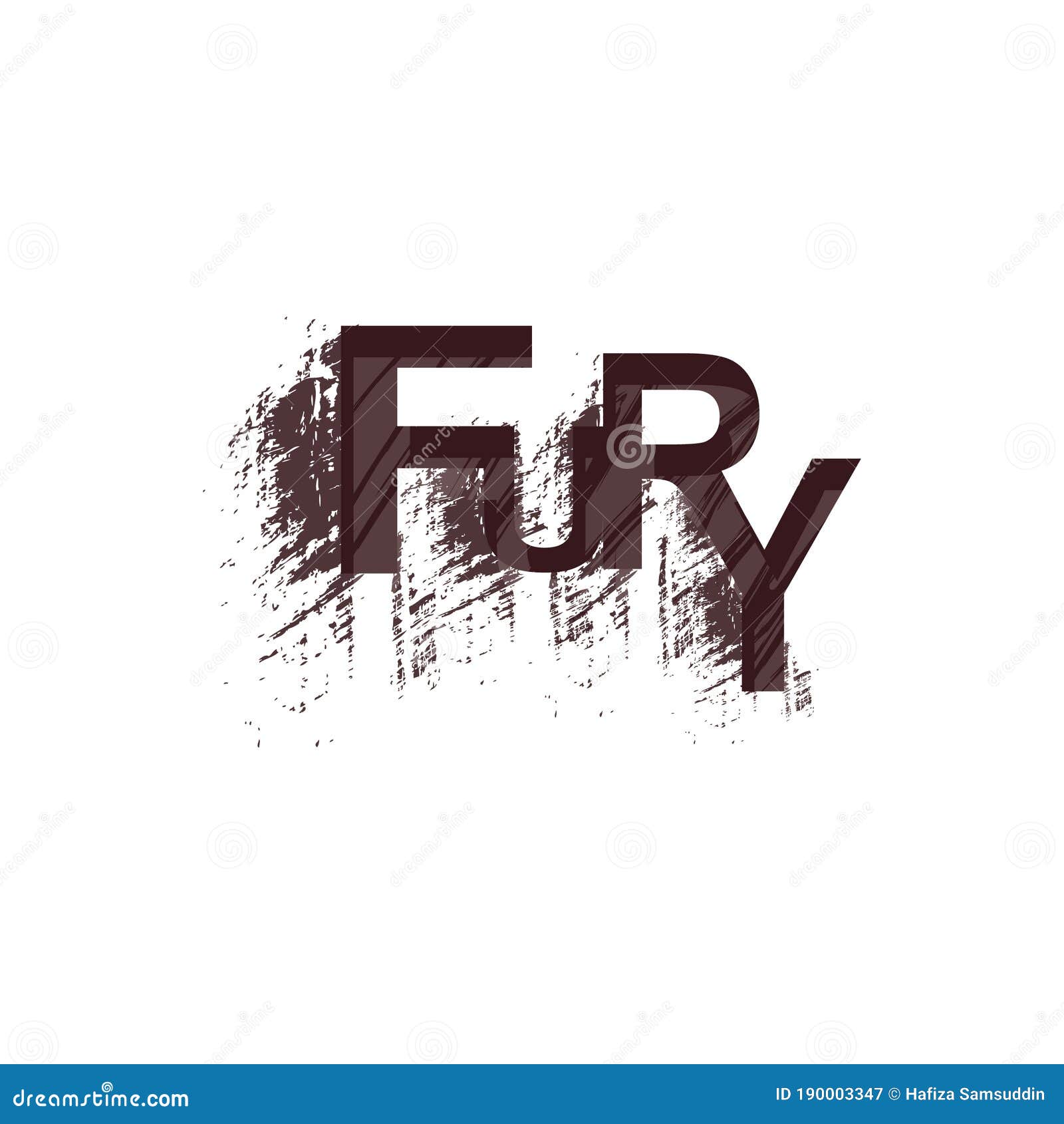 Fury Text. Vector Illustration Decorative Design Stock Vector ...