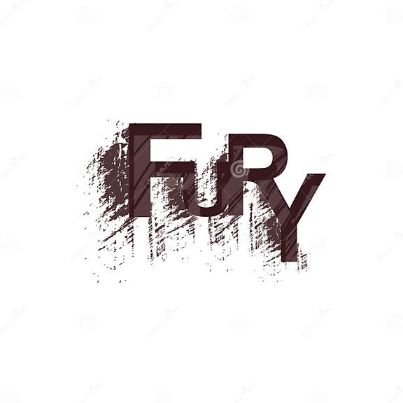 Fury Text. Vector Illustration Decorative Design Stock Vector ...