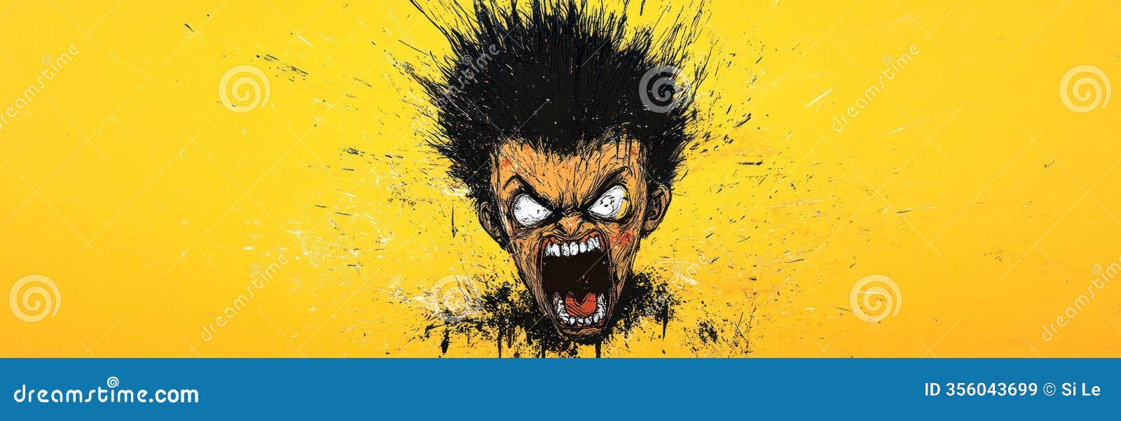 Anger Intensity Scale With Cartoon Cloud And Lightning Bolt Stock Image ...