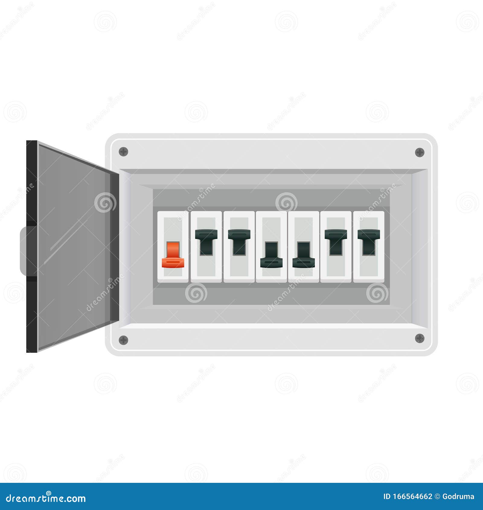 Fuse Board Box. Electrical Power Switch Panel. Electricity Equipment ...