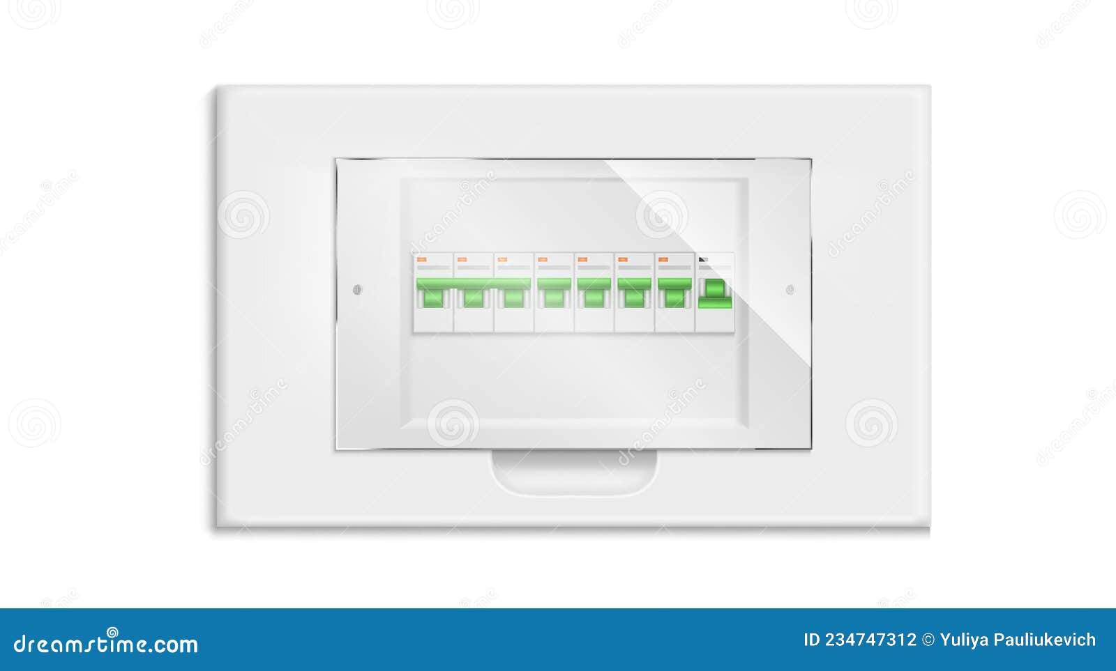 Fuse Box, Electrical Panel with on Off Switchers Stock Vector ...