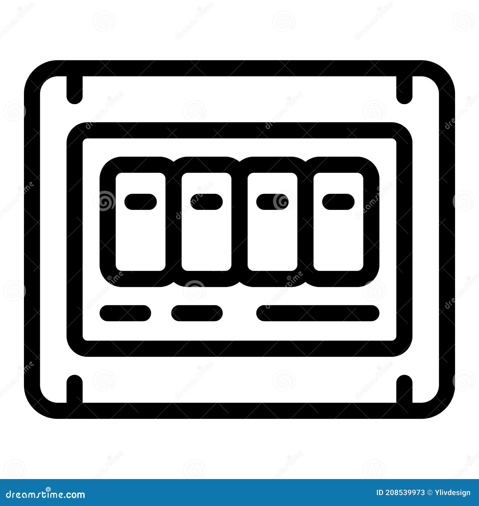 Fuse Box Icon, Outline Style Stock Vector - Illustration of industrial ...