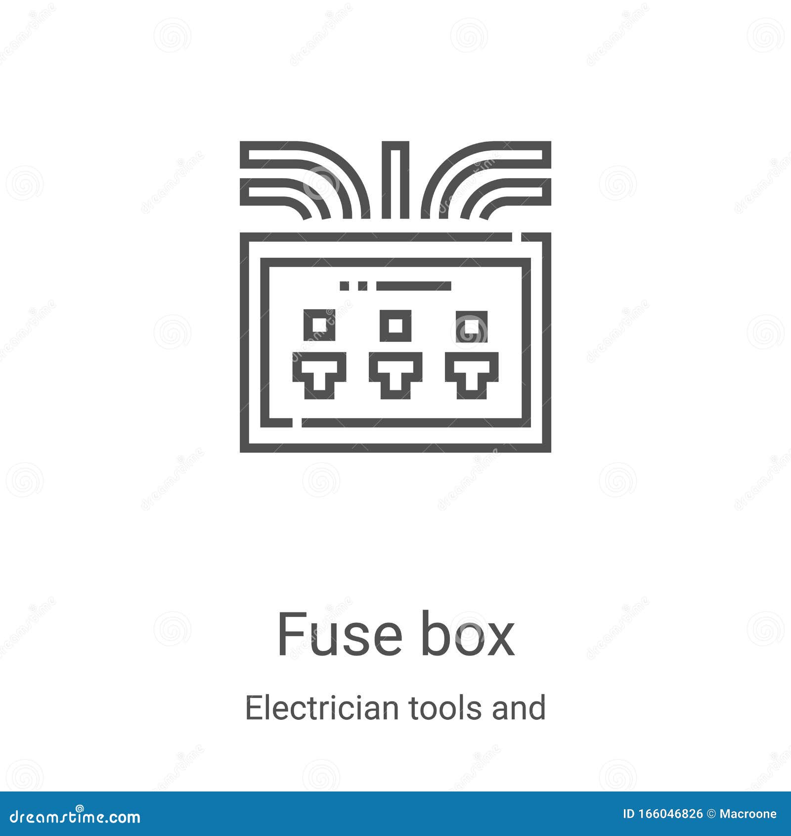 Fuse Box Icon Vector from Electrician Tools and Elements Collection ...