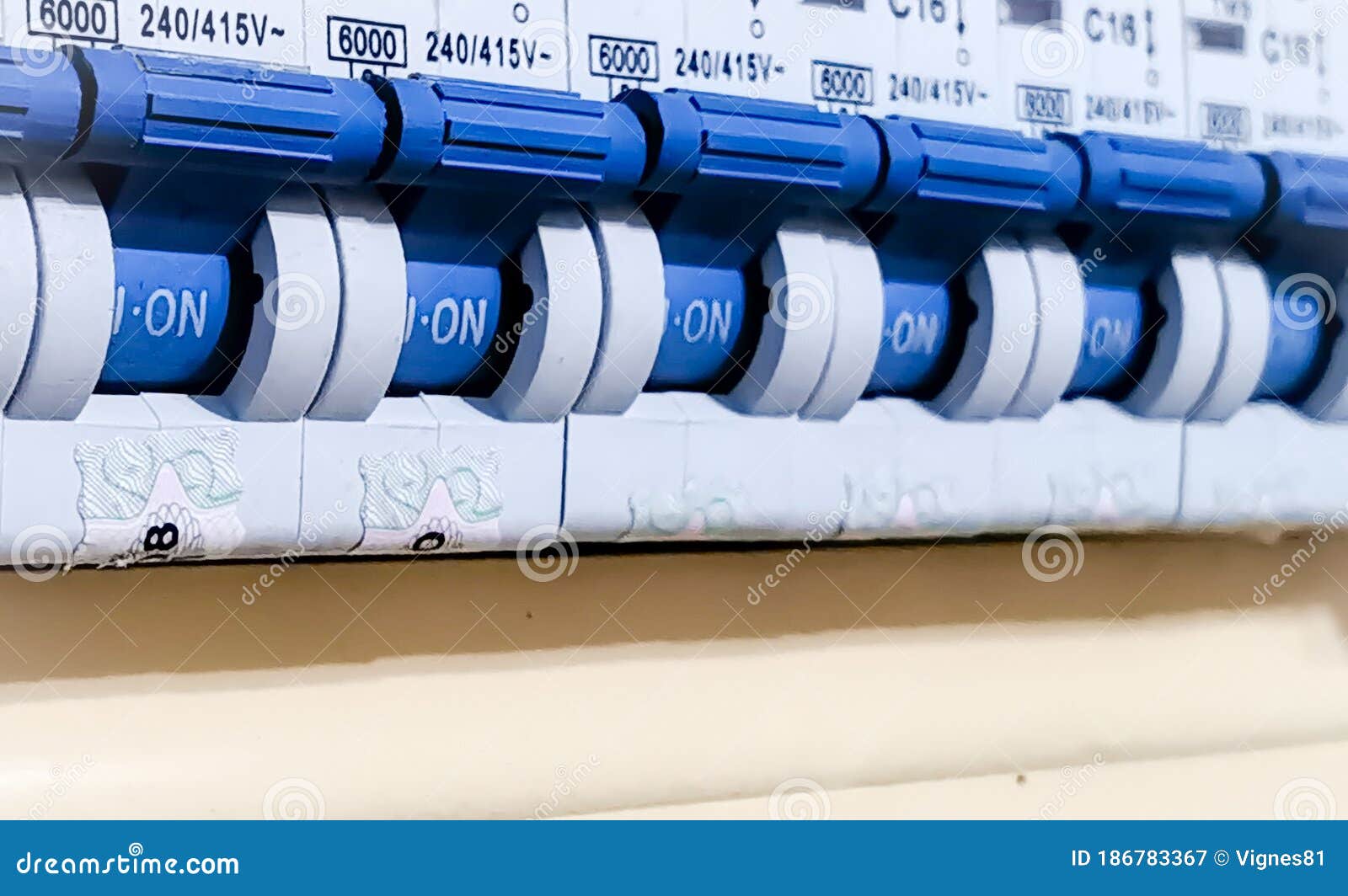 Fuse box stock image. Image of electricity, breaker - 186783367