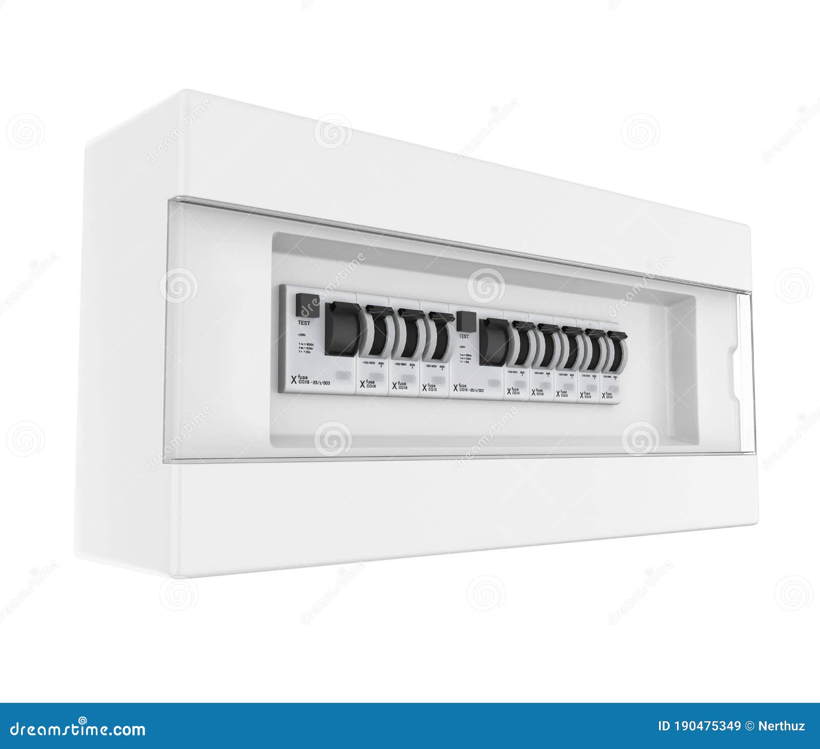 Fuse Box Isolated stock illustration. Illustration of cable - 190475349