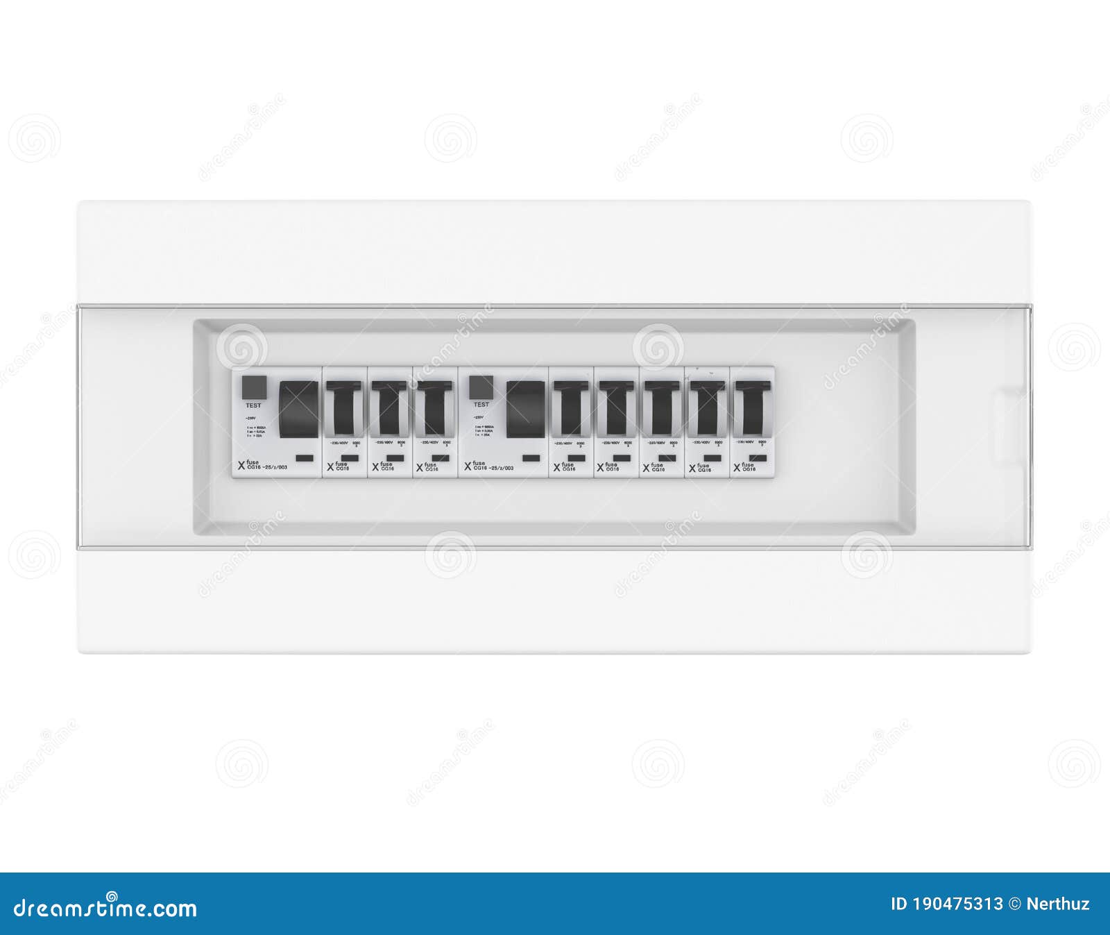 Fuse Box Isolated stock illustration. Illustration of circuit - 190475313