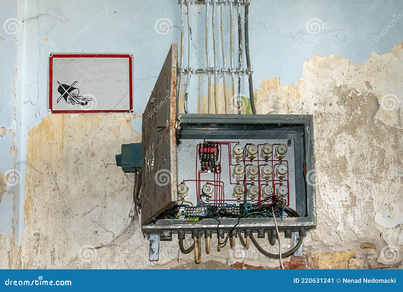 Fuse Box for the Old Building Stock Image - Image of board, abandoned ...
