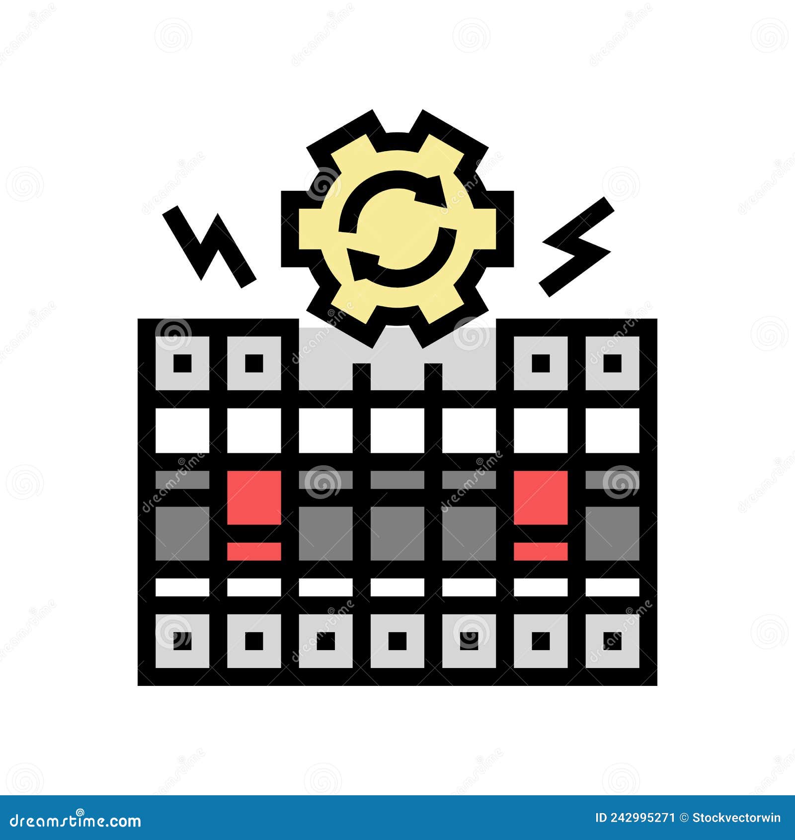 Fuse Box Replacement Color Icon Vector Illustration Stock Vector ...