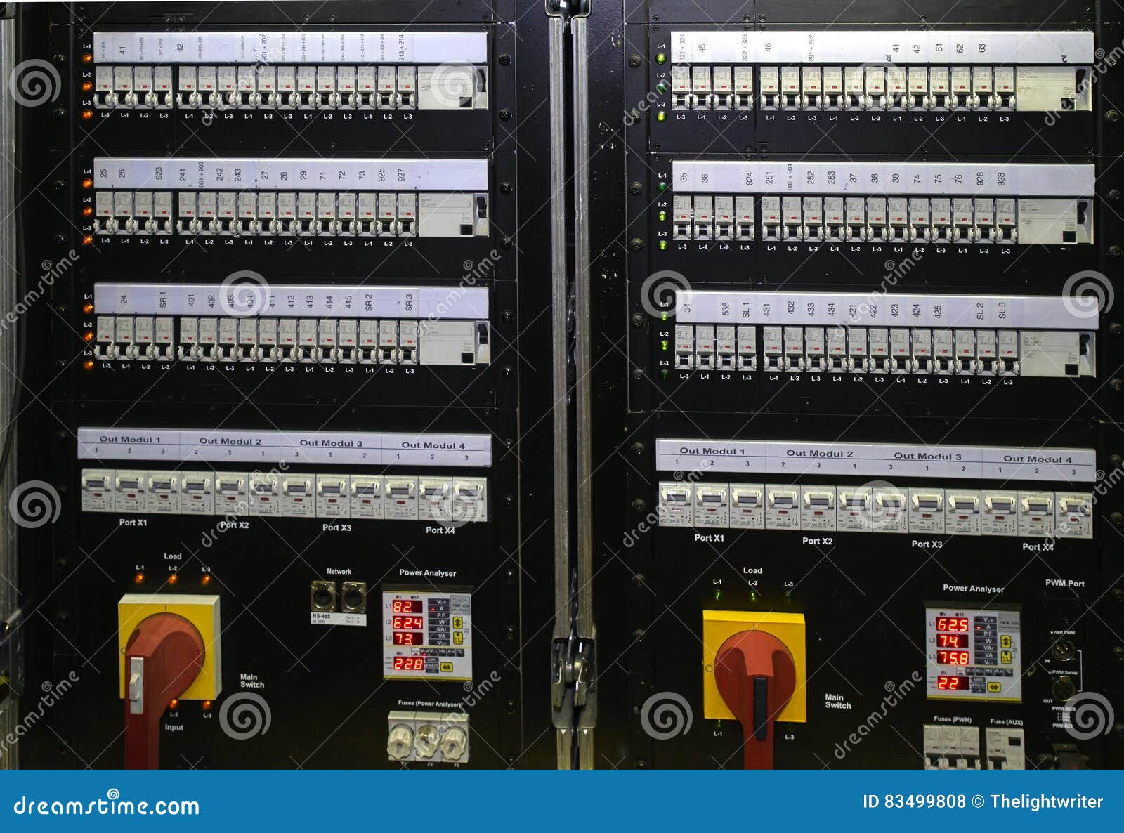 Fuse Box with Switch and Lights Stock Photo - Image of electric ...