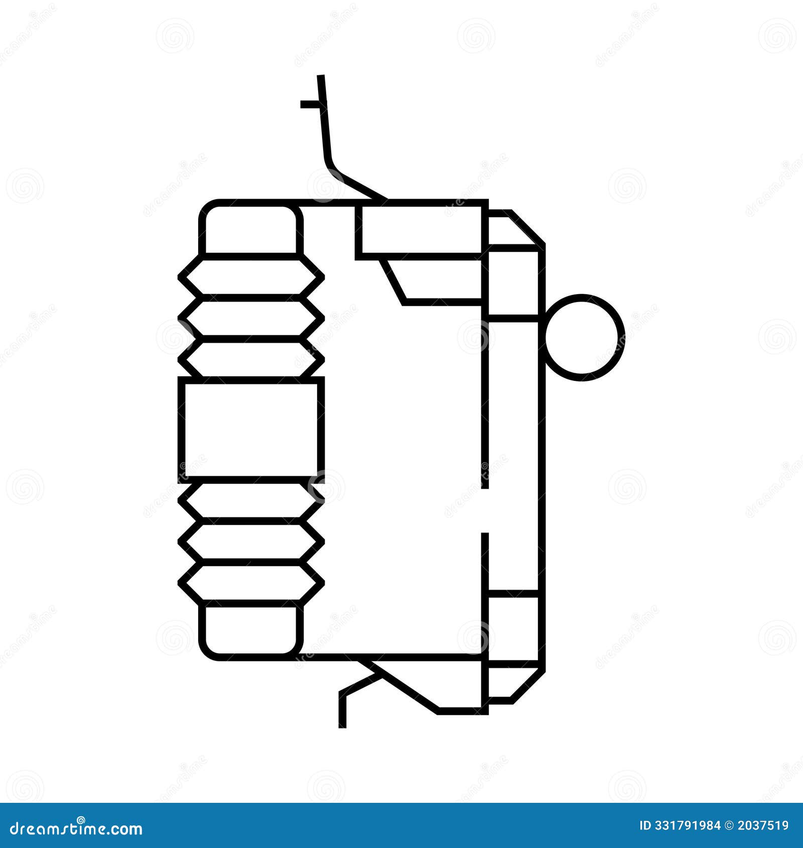 Fuse Electrical Engineer Line Icon Vector Illustration Stock Vector ...