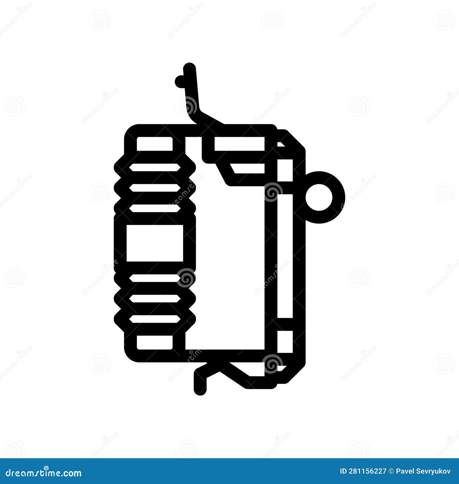 Fuse Electrical Engineer Line Icon Vector Illustration Stock Vector ...