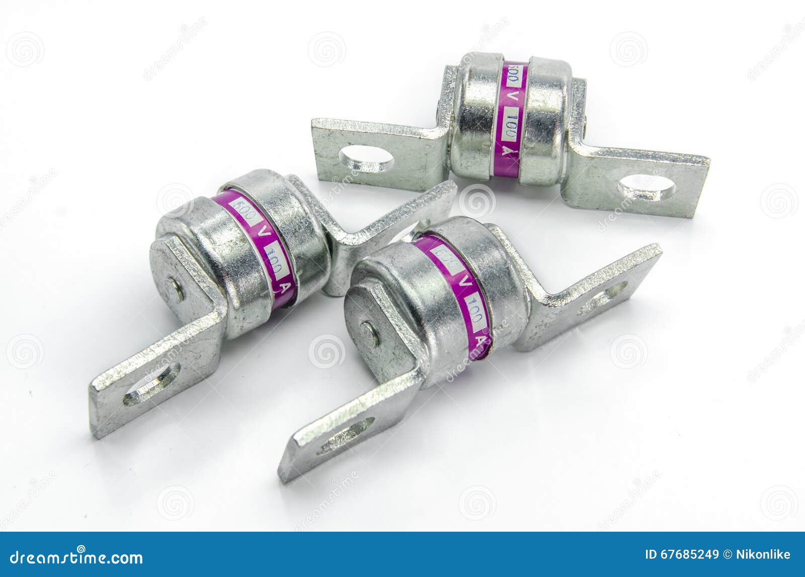 Fuse of Electrical Protection Component on White Background. Stock ...