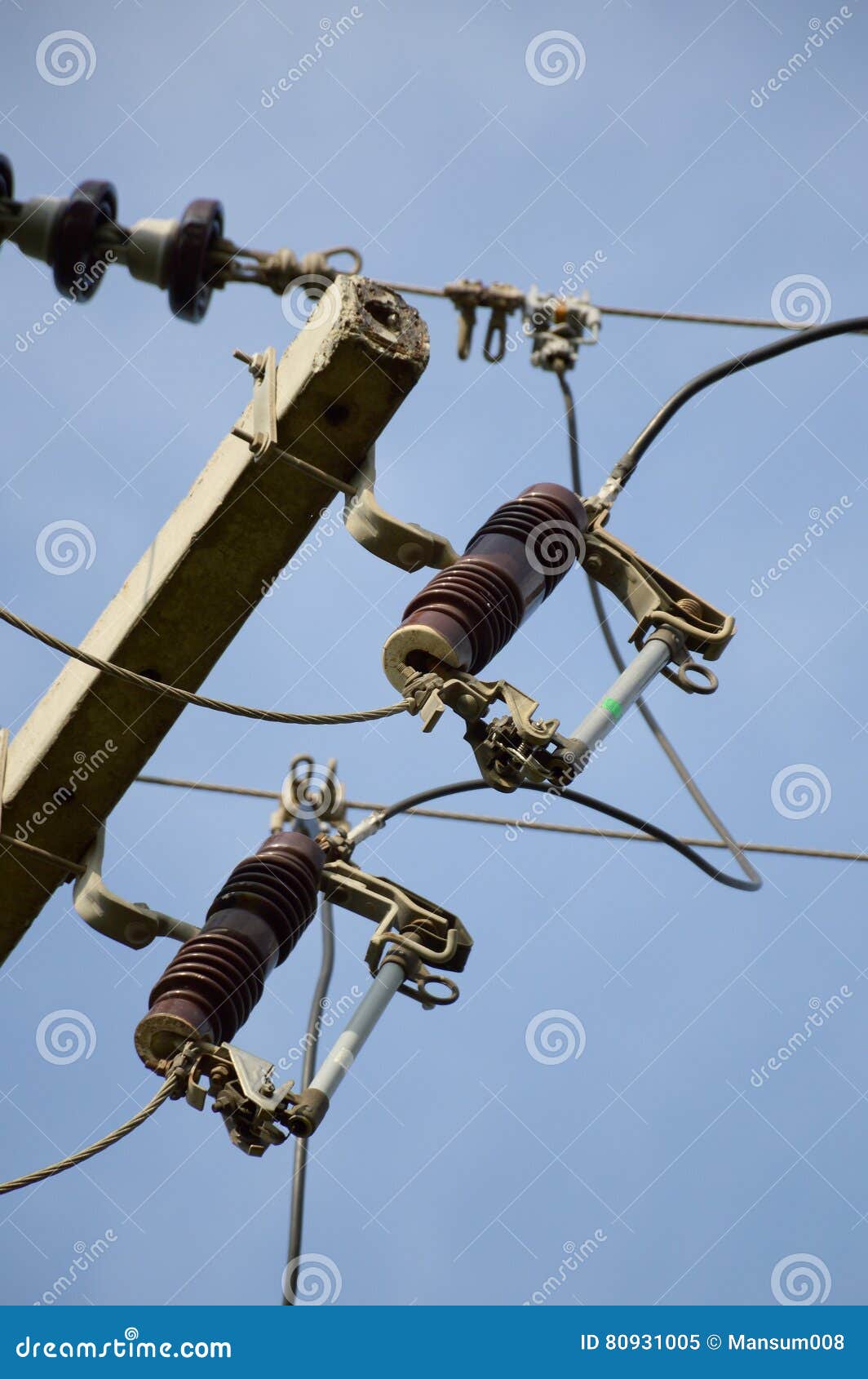 Fuse on electricity post stock image. Image of outdoor - 80931005