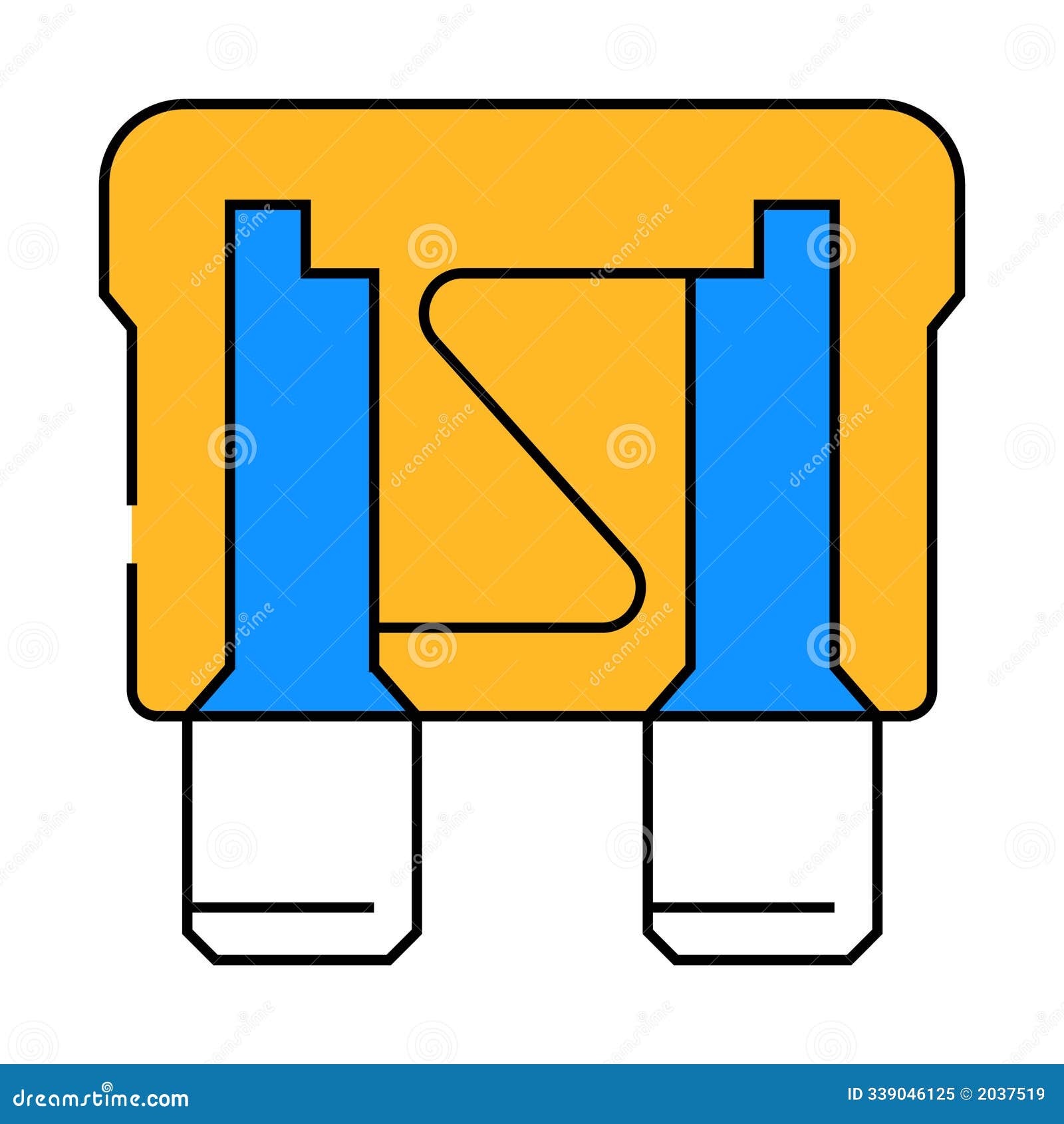 Electronic Component Vector Icon Set. Conductor Circuit Transistor ...