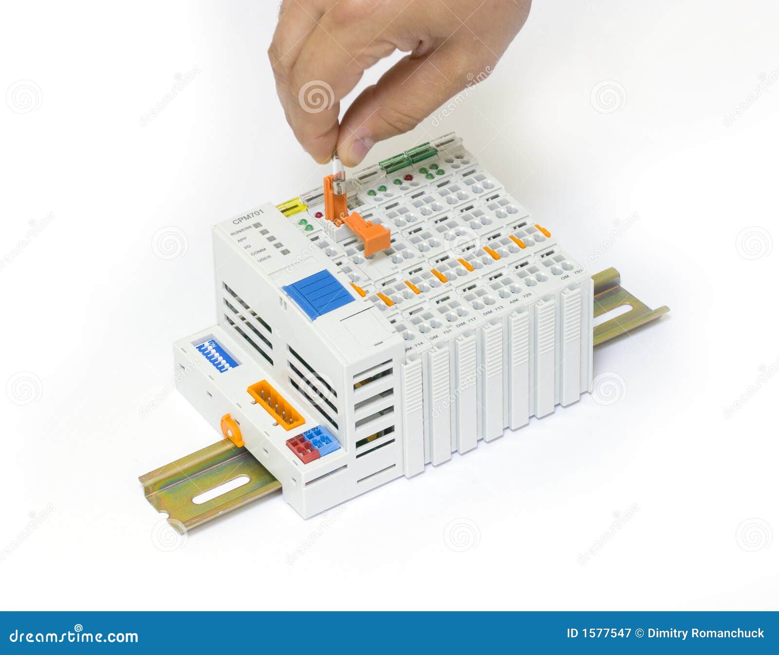 Fuse Control Panel Box With A Three Rows Of Dedicated Fuses Stock Image ...