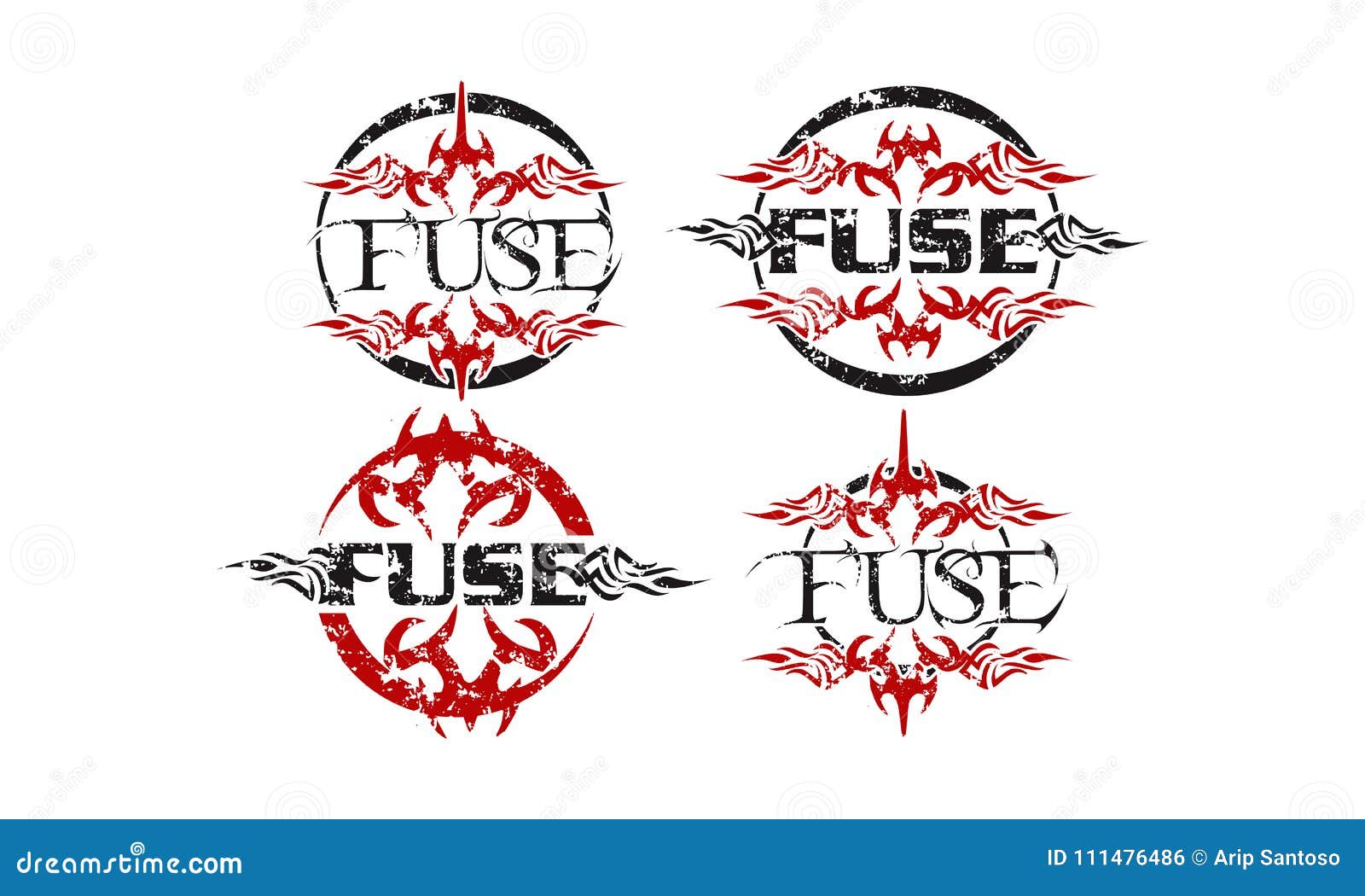 Fuse logo Template Set stock vector. Illustration of shirt - 111476486