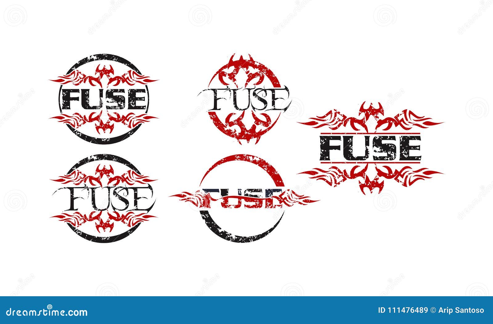 Fuse logo Template Set stock vector. Illustration of protective - 111476489