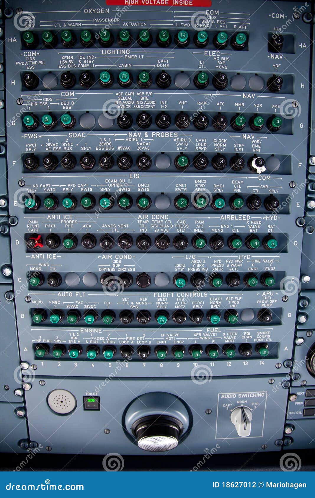 Fuse panel airliner stock photo. Image of tail, flying - 18627012