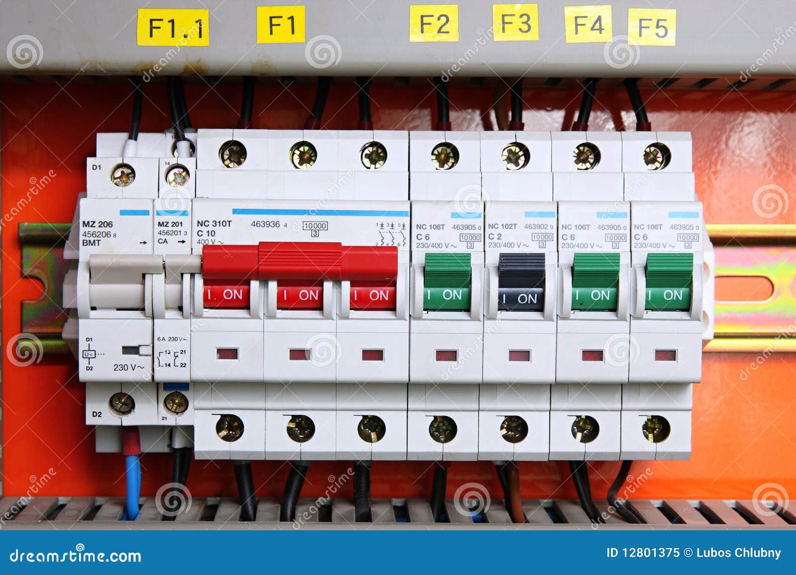 Fusebox stock image. Image of automatic, fusebox, electric - 12801375