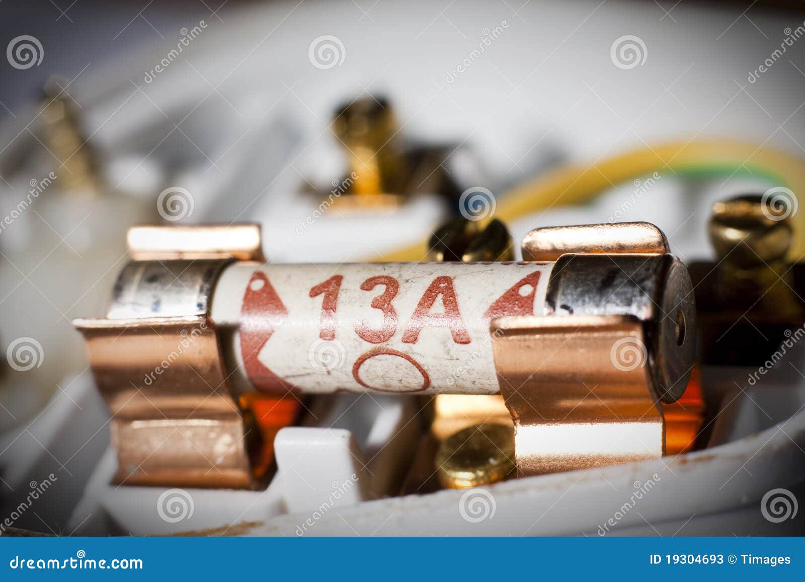 Fused plug stock image. Image of fuse, wires, inside - 19304693