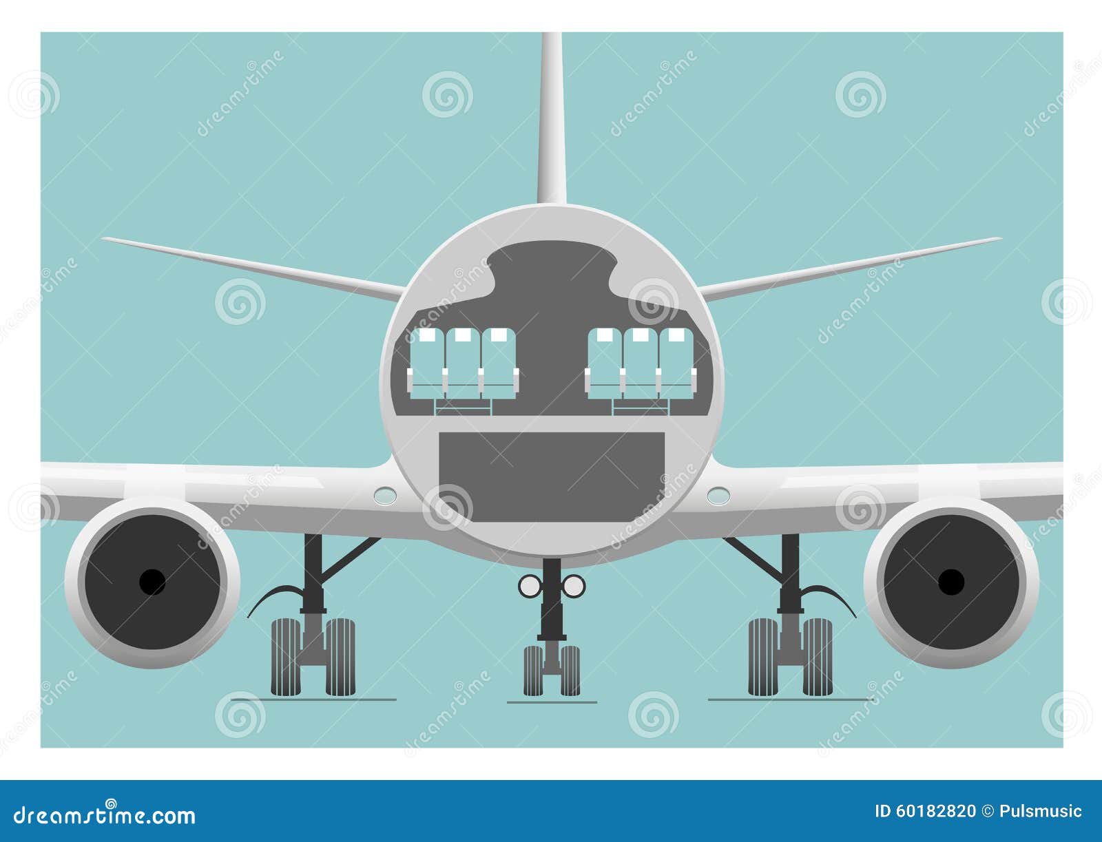 Fuselage cross section stock vector. Illustration of board - 60182820