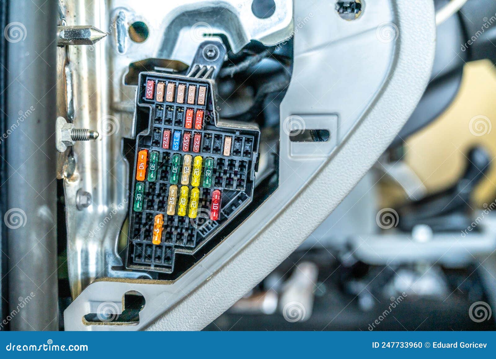 Fuses in the Car Electrical System Stock Photo - Image of stack ...
