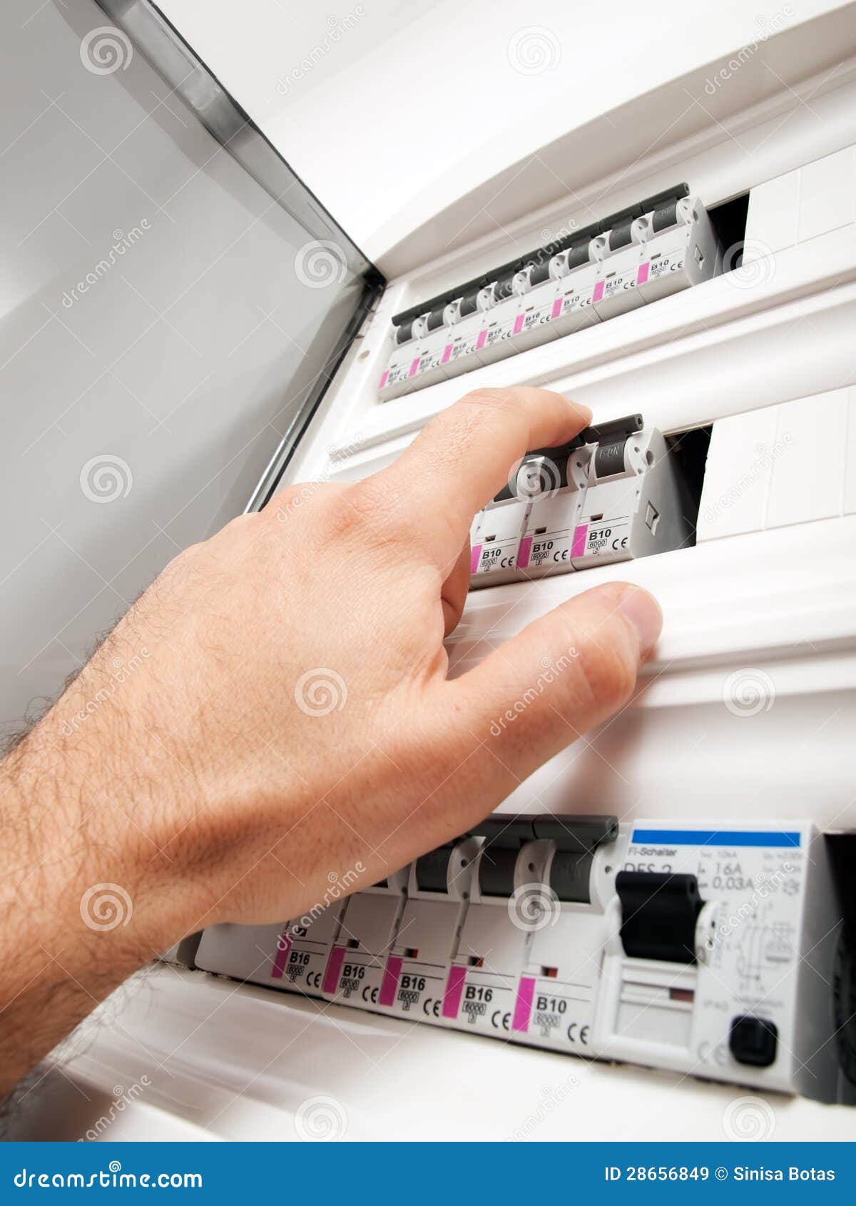 Fuses control stock image. Image of electrician, electrical - 28656849