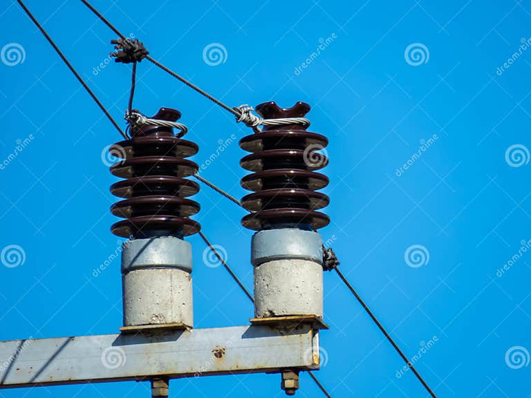 Fuses on an Electrical Pole Stock Image - Image of line, transmission ...