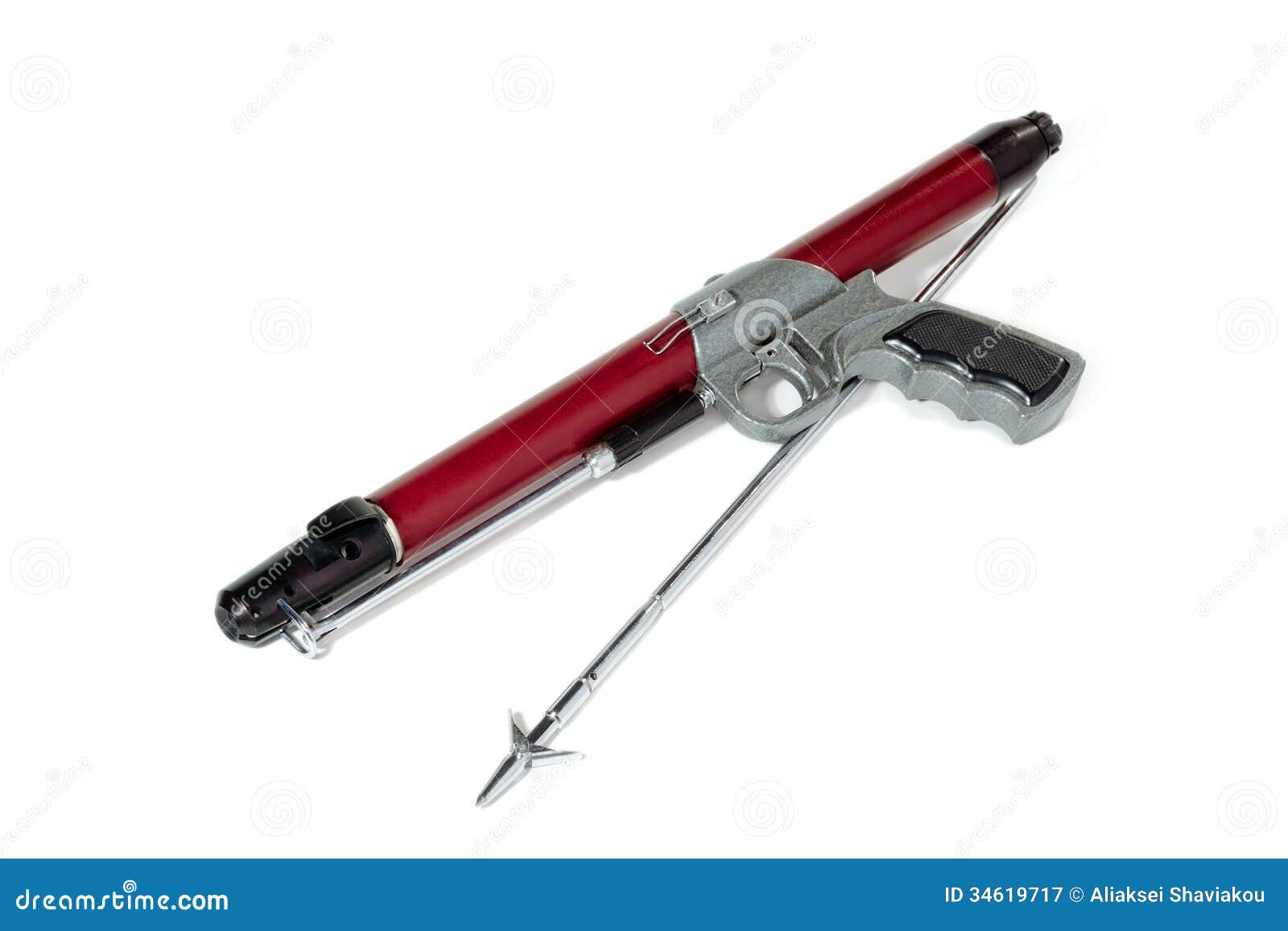 Fusil avec l'harpon image stock. Image du activité, danger - 34619717