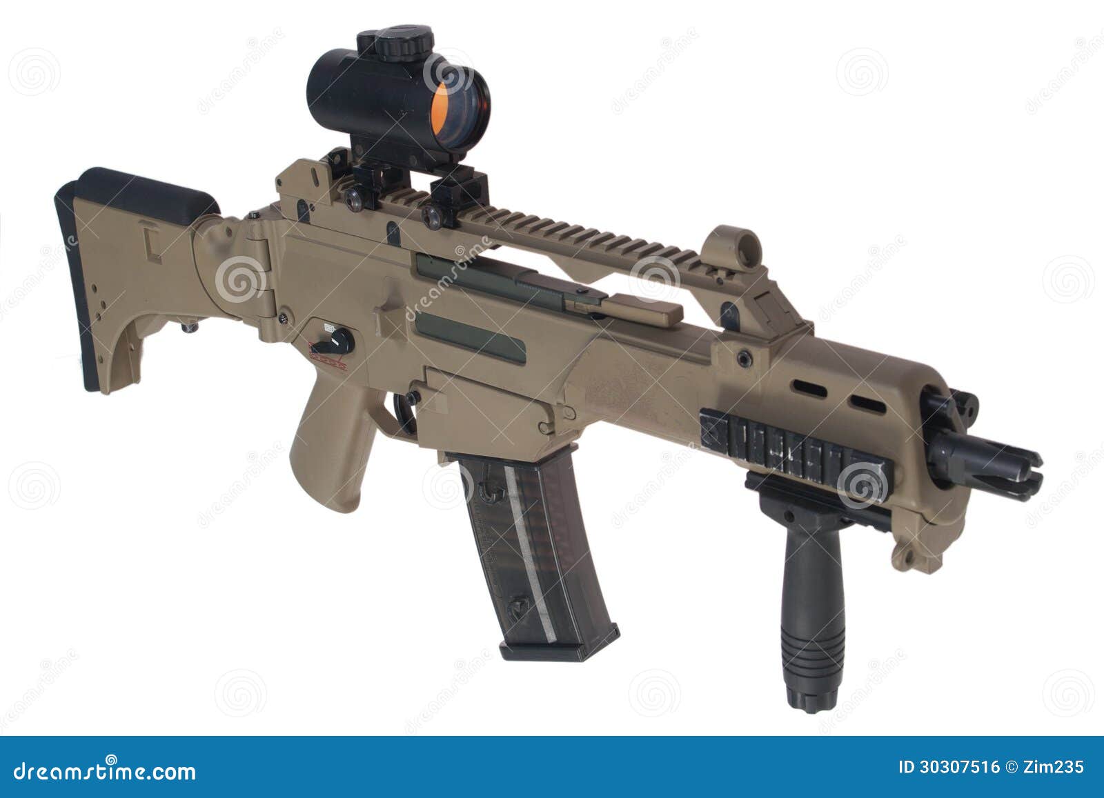 Fusil d'assaut moderne photo stock. Image du agrafe, fond - 30307516