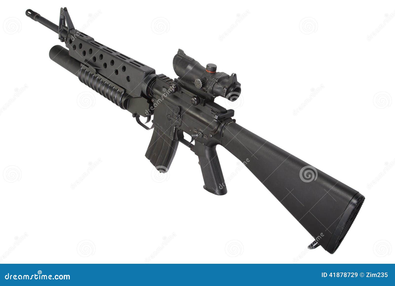 Fusil M16 Avec Un Lance-grenades M203 Image stock - Image du soldat ...